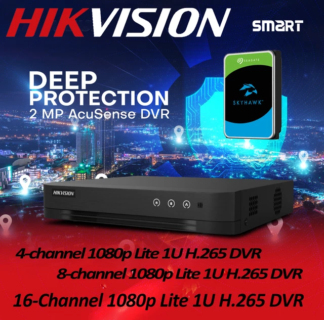 HIKVISION DVR 1080P Full HD HDMI 4CH 8CH 16CH CCTV Security Camera ...