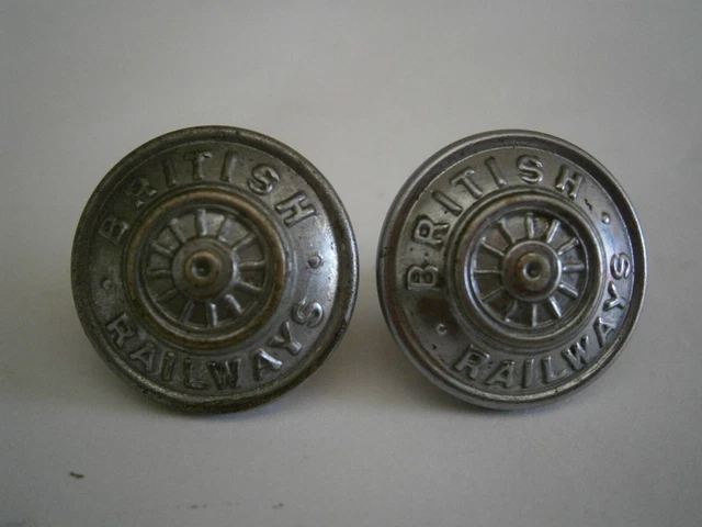 BRITISH RAILWAYS RAILWAYANA Uniform Buttons At 2 By Gaunt London £3.00 ...