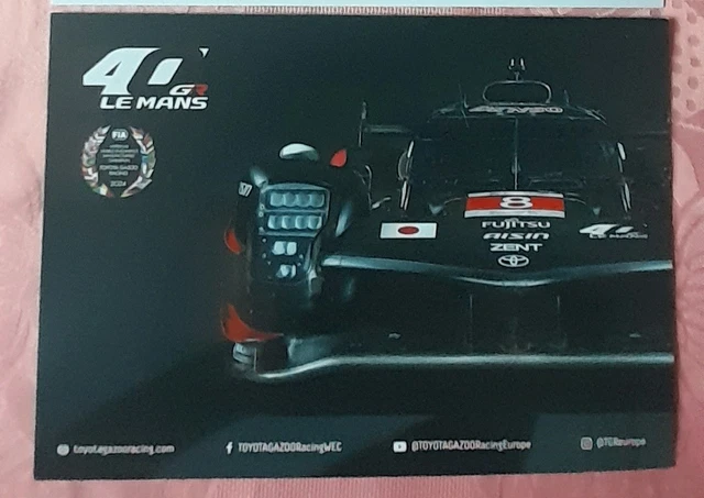 CARTE CARD DEDICACEE 24 Heures Du Mans 2025 Toyota #8 Le Mans 24H EUR 5 ...