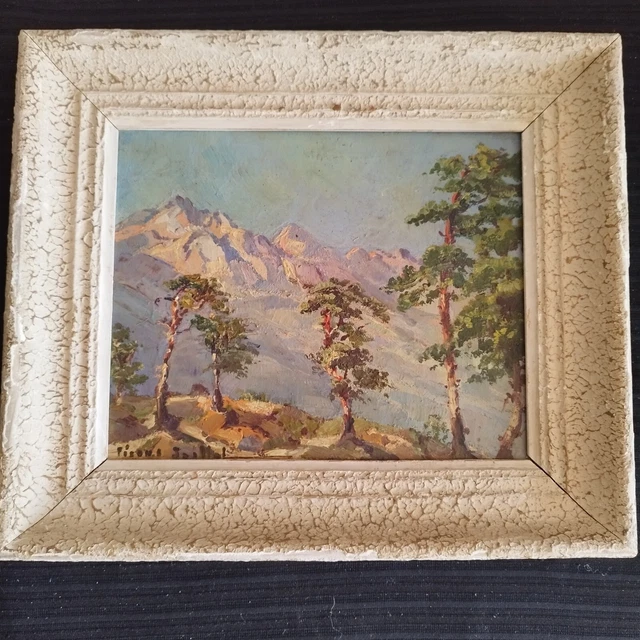 TABLEAU PEINTURE ANCIENNE. Paysage Bavella Montagnes Corse Signé 🖌️🎨 ...