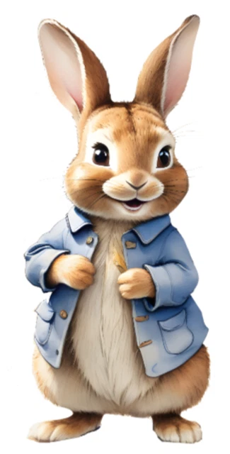 ONE LARGE HIGH Definition Peter Rabbit inspired decal/sticker. 9.5 ...