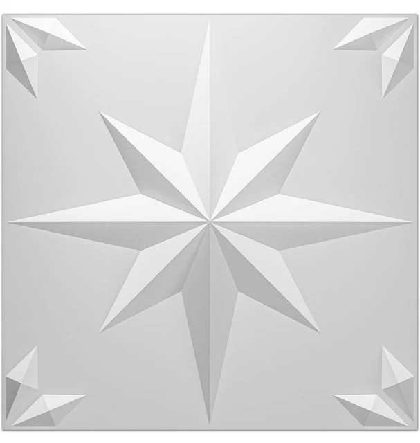 ART3D STAR TEXTURES 3D Wall Panels White Snowflake Design Pack12 Tiles ...