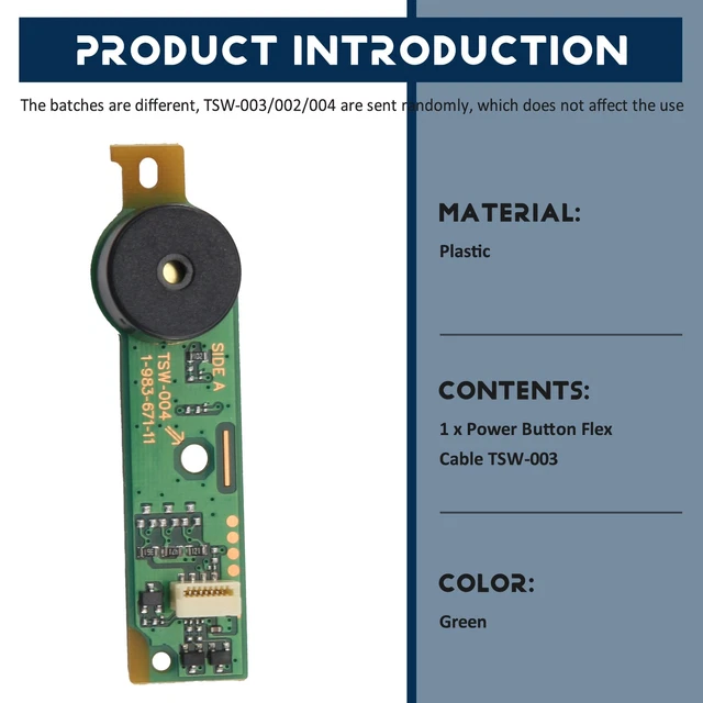 1X(ON OFF Eject Button Board mit Kabel ZubehöR Teile für Slim CUH4352 ...