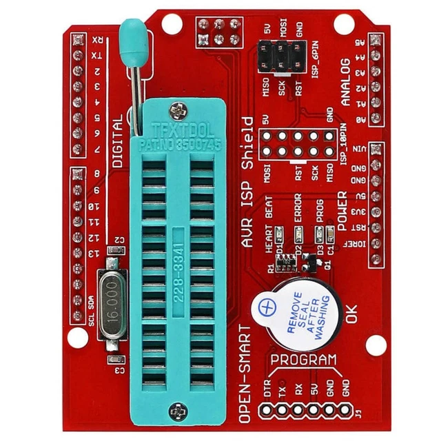 AVR ISP SHIELD Burning Burn Bootloader Programmer for Arduino R3 NEW $4 ...