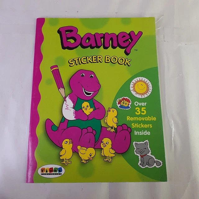 VINTAGE 2001 BARNEY Sticker Colouring Book Dinosaur - Used $16.00 ...