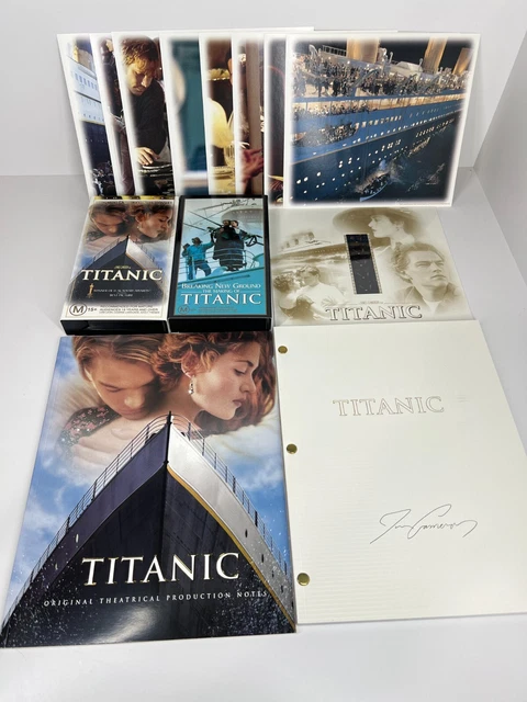 TITANIC VHS COLLECTORS Edition + Film Cell Script Cards production ...