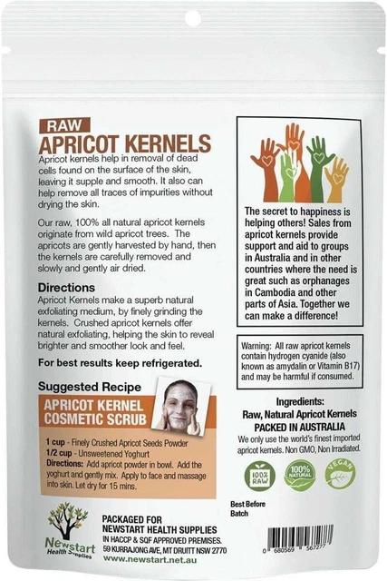 RAW APRICOT KERNELS 1Kg - Gentle Exfoliant for Brighter, Smoother Skin ...