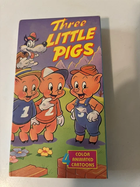 THREE LITTLE PIGS Color Animated Episodes VHS Tape Kids Klassics Movie ...