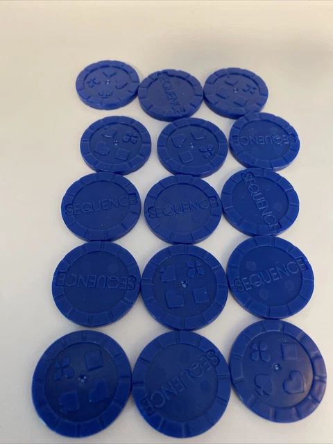 SEQUENCE BOARD GAME Replacement Pieces Chip Tokens 15 each Red Blue Green $13.56 - PicClick CA