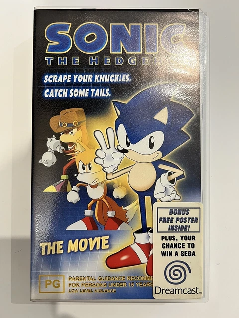 SONIC THE HEDGEHOG The Movie VHS Video Tape 1999 Rare - White Tape $59. ...