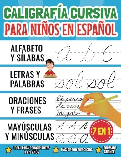 CALIGRAFÍA CURSIVA PARA Niños en Español: Cuaderno de Trabajo para Aprender y Pr $27.37 ...