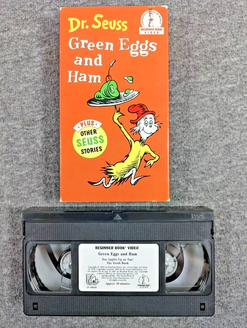 DR. SEUSS GREEN Eggs and Ham, Ten Apples Up on Top! VHS Tape 1994 ...