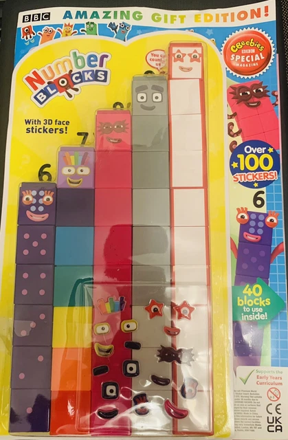 NUMBERBLOCKS CBEEBIES GIFT magazine 6-10 Blocks EYFS Maths Numbers ...