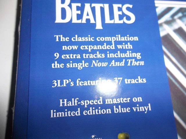 THE BEATLES TRIPLE Blue Inc. Now And Then Sealed New 3 X Blue Vinyls ...