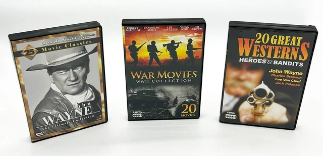ULTIMATE DVD COLLECTION: 25 John Wayne Movies, 20 WW2 & 20 Western ...