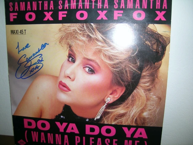 AUTOGRAPHE DÉDICACE ORIGINAL de SAMANTHA FOX sur Pochette LP MAXI 45T ...