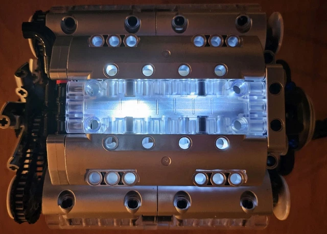 MOULD KING 10088 V8-Zylinder-Motor Bausatz mit Beleuchtung und OVP EUR ...