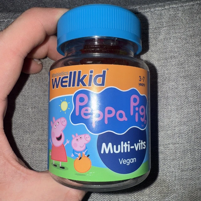VIOBIOTICS WELLKID PEPPA Pig Multi-Vits, 30 Strawberry Flavour Vegan ...