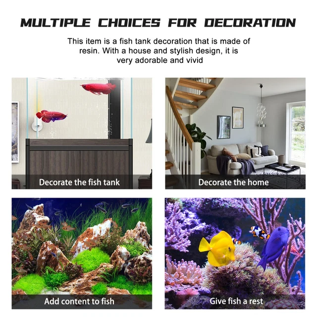 AQUARIUM LANDSCAPE ORNAMENT Fish Tank Decor Coconut Tree Underwater $20 ...