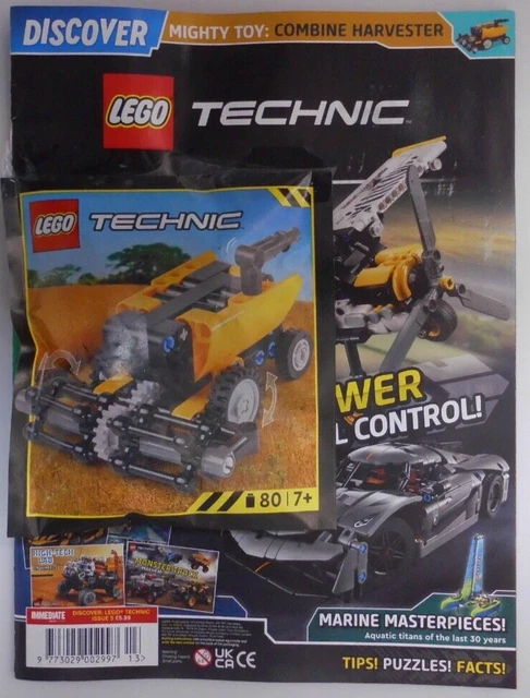 LEGO DISCOVER TECHNIC magazine #5 2025 + Mighty Combine Harvester toy £ ...