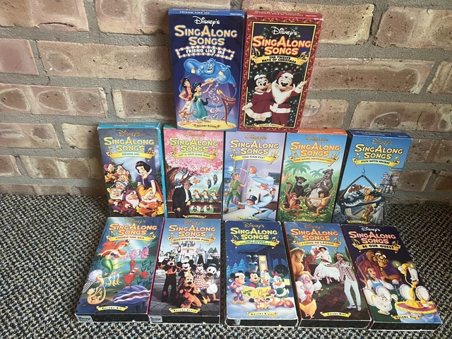 12 X WALT Disney Sing Along Songs VHS VIDEO COMPLETE SET Lot/ Zip Dee ...