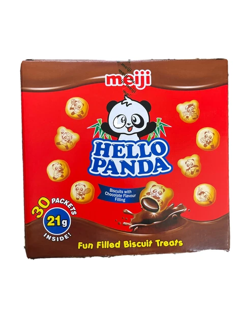 MEIJI HELLO PANDA Chocolate Fun Filled Biscuits Bite Size Treat Pack of 30 x 21g £11.90 ...