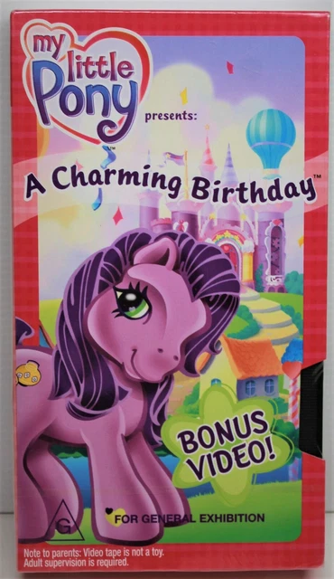NEW VHS HASBRO My Little Pony A Charming Birthday Bonus Video Tape 2003 ...
