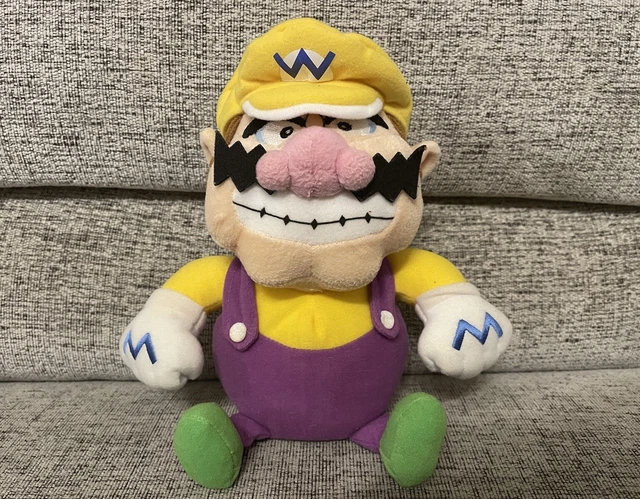 VINTAGE SUPER MARIO Party 5 Wario Plush Toy Rare Sanei 2003 Hudson Soft ...
