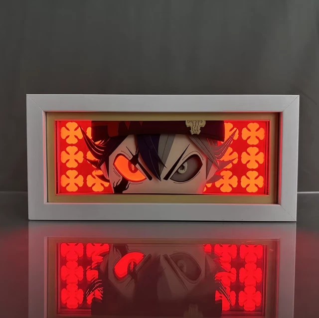 ASTA DEVIL UNION LED Paper Light Box Black Clover Anime Shadow Lamp ...