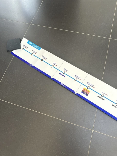 C.1990S VICTORIA LINE Carriage Map London Underground Car Line Diagram ...