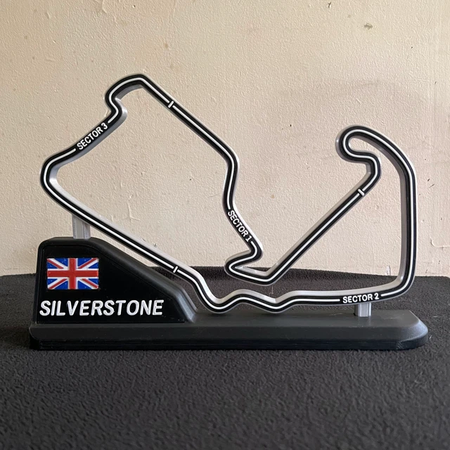 3D PRINTED SILVERSTONE, F1, Formula One Circuit. Display model with ...