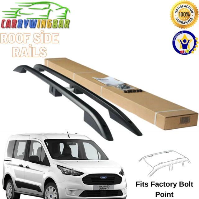 ROOF SIDE RAILS Black Color For Ford Transit Connect 2014-2023 LWB ...