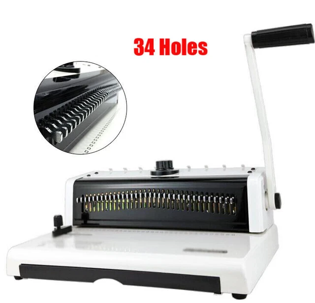 MANUAL CALENDAR SPIRAL Coil A4 Paper Punching Binding Machine 34 Holes ...