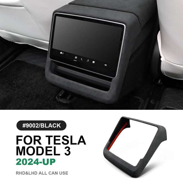 FOR TESLA MODEL 3 2024-2025 Y 2025-UP Car Rear Screen Cover Trim Black ...