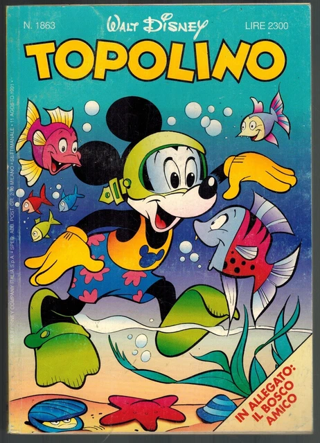TOPOLINO N. 1864 Mickey Mouse Comics 1991 EUR 4,00 - PicClick IT