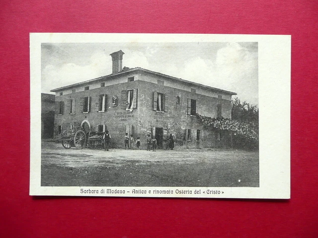 CARTOLINA SORBARA DI Modena Antica Rinomata Osteria del Cristo Anni '20 ...