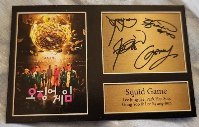 SQUID GAMES ACTOR Signatures Card Old Prop Pop Culture Memorabilia TV ...