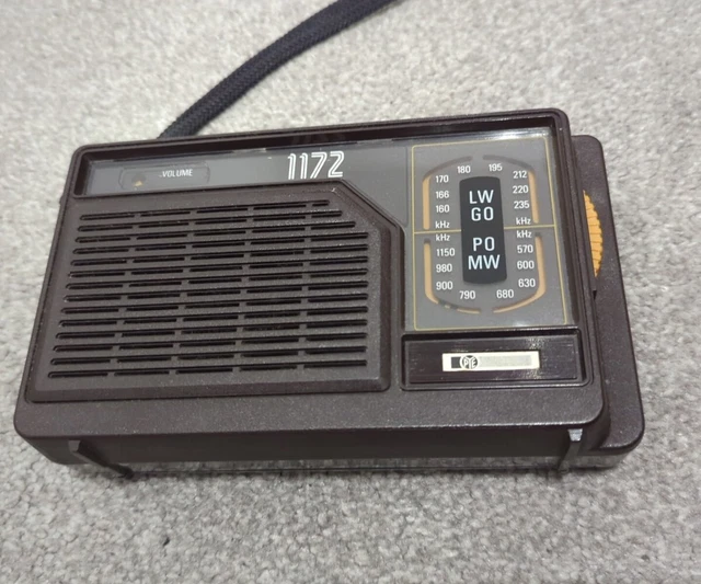 VINTAGE PYE 1172 Lw/mw Vintage Brown Portable 2 Band Transistor Radio ...