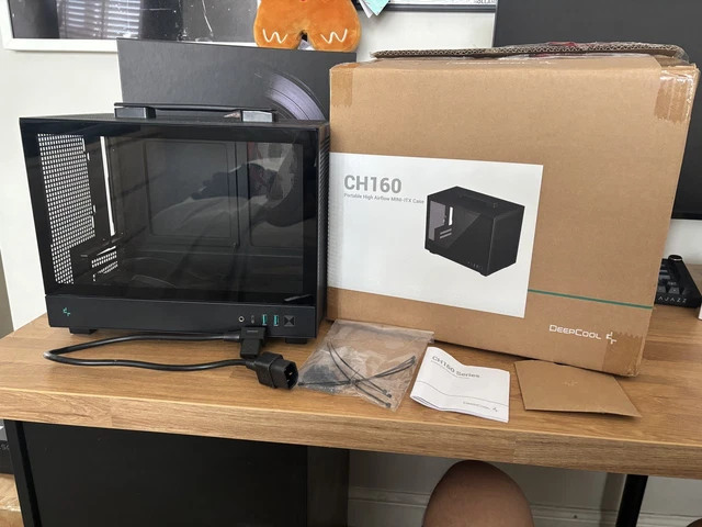 DEEPCOOL CH160 GAMING Case, Black, mini-ITX Chassis w/ Tempered Glass ...