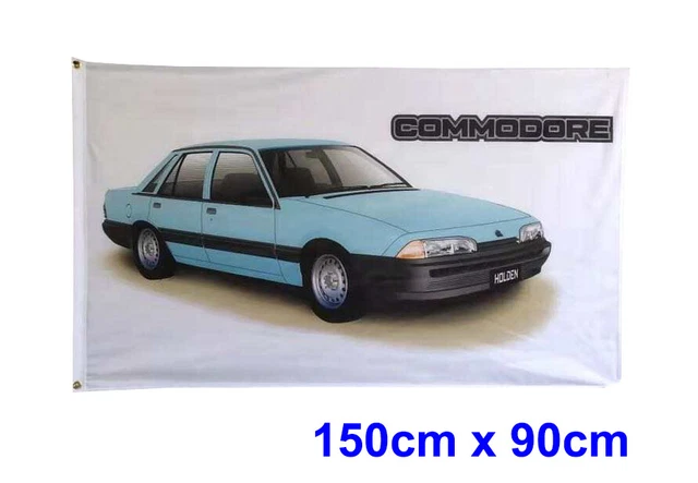 HOLDEN VL COMMODORE Sedan LIGHT BLUE flag/banner 150cm x 90cm NEW $37. ...