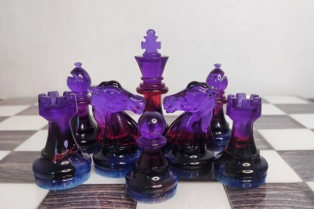 CUSTOM CHESS SET 32pcs with board | Size of King 2.75 inches | Board 12 ...