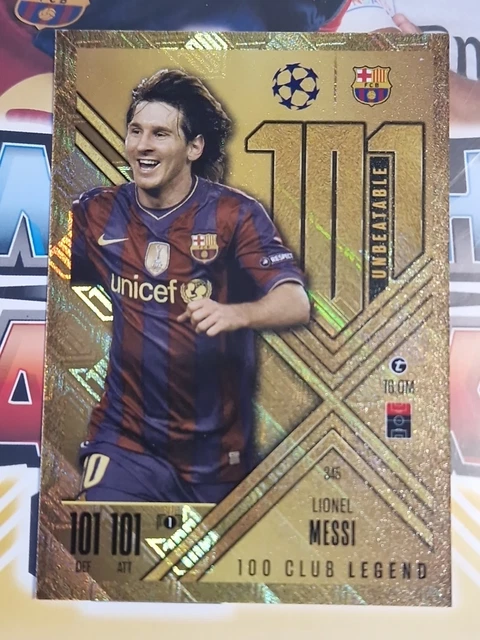MATCH ATTAX EXTRA 2024/25 Lionel Messi Barcelona 100 Club Legend 101 ...