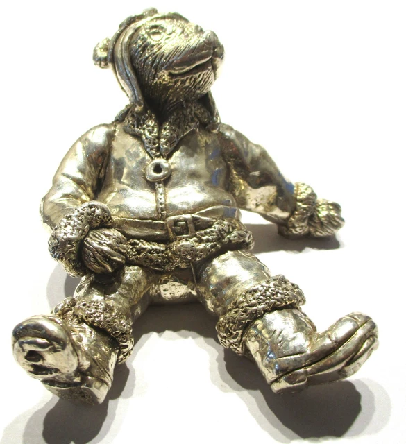 STERLING SILVER Filled Large "Biggles" Raf Teddy Pilot Figure Rare ...
