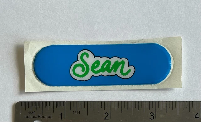 VINTAGE - SEAN - Blue 1980's Puffy Name Sticker (Please Read Desc.) 3 ...
