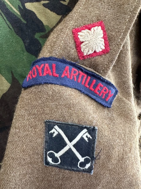 ORIGINAL BRITISH ARMY Royal Artillery Badged Battledress Jacket - 49 ...
