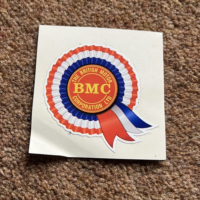 BMC STICKER BADGE Logo Decal Tool Box Mini Cooper MGB Austin A40 Morris ...