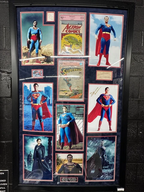 SUPERMAN COMIC & Photo Signature Display 10 Signatures (2 Graded Comics ...