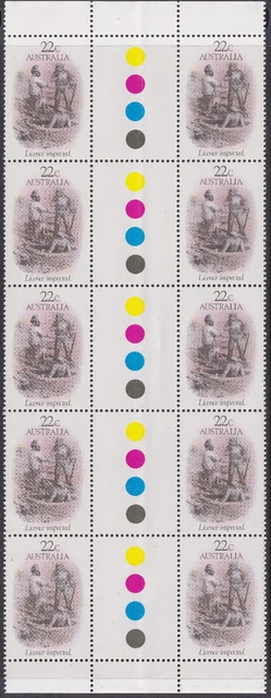 AUSTRALIA 1981 22C Gold Rush Era. Gutter Block of 10. MUH (0478) EUR 3 ...