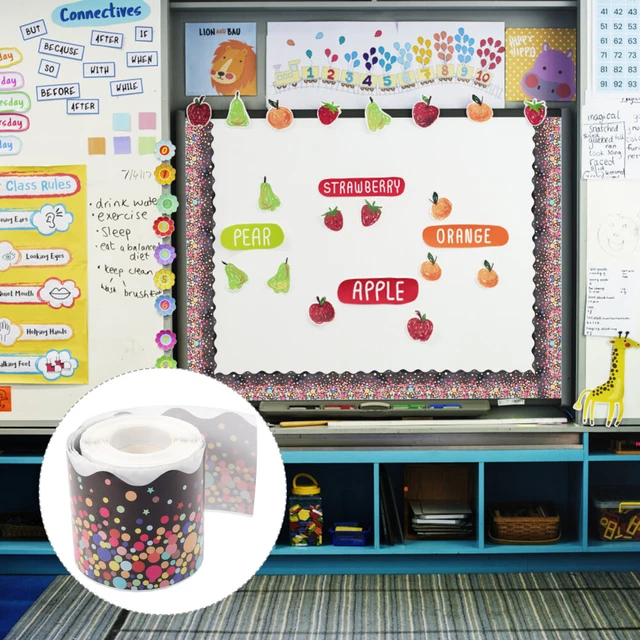 ADHESIVE BORDER STICKER Classroom Borders for Bulletin Board Trim £13. ...