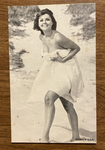 Vintage 1960s Arcade Exhibit Card Pinup Risque Sexy Attractive Woman